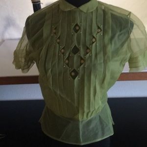 Vintage | Tops | Vintage Shear Nylon Chartrious | Poshmark